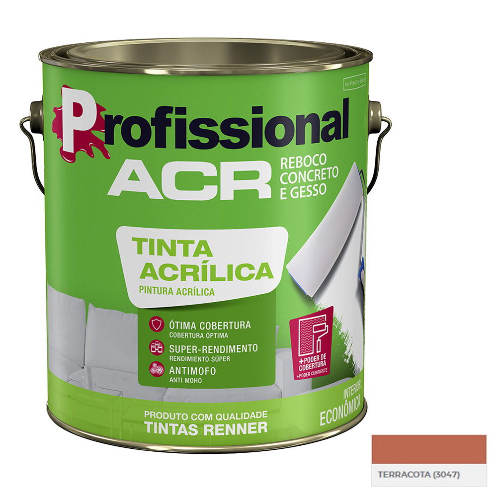 Acrílica RENNER Profesional terracota 3.60 L - Géant