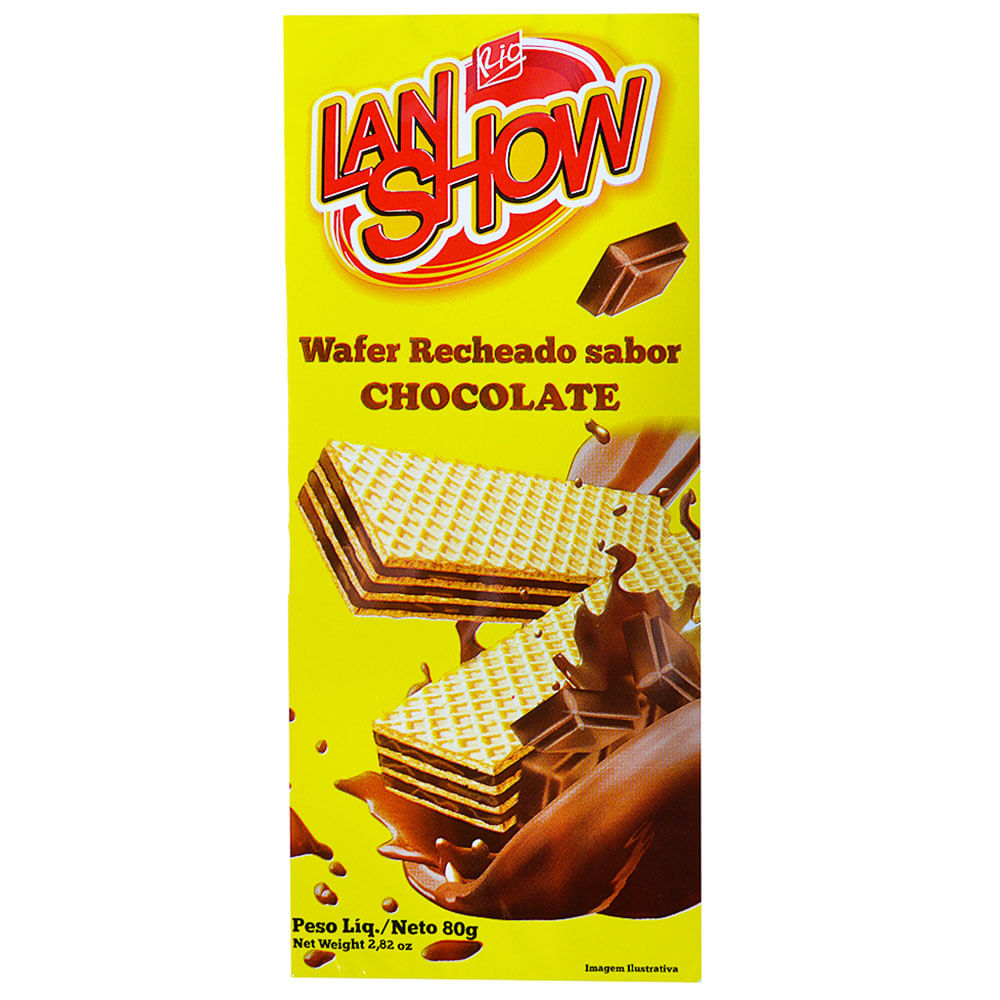 Wafer LAN SHOW chocolate 80 g - Géant