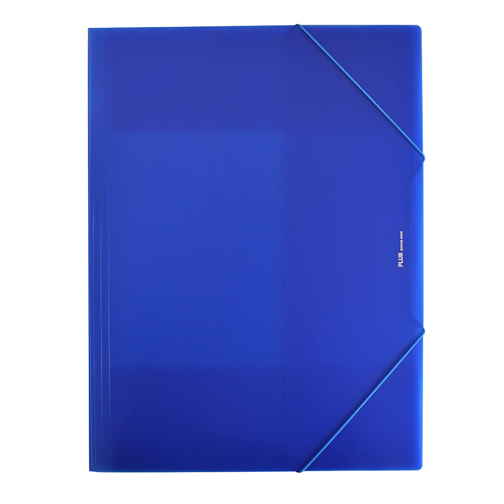 Carpeta plástica A3 con elástico PLUS OFFICE azul o roja - Géant