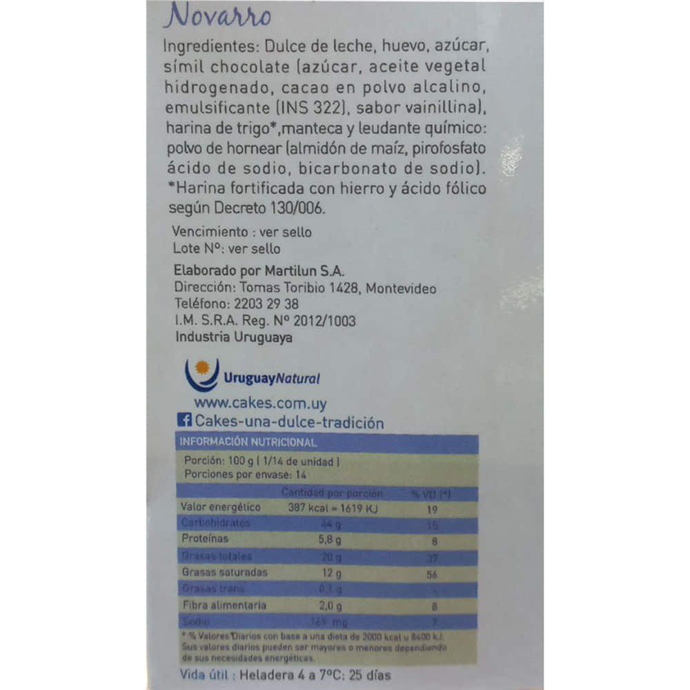 Torta NOVARRO cakes 1 un. - Géant