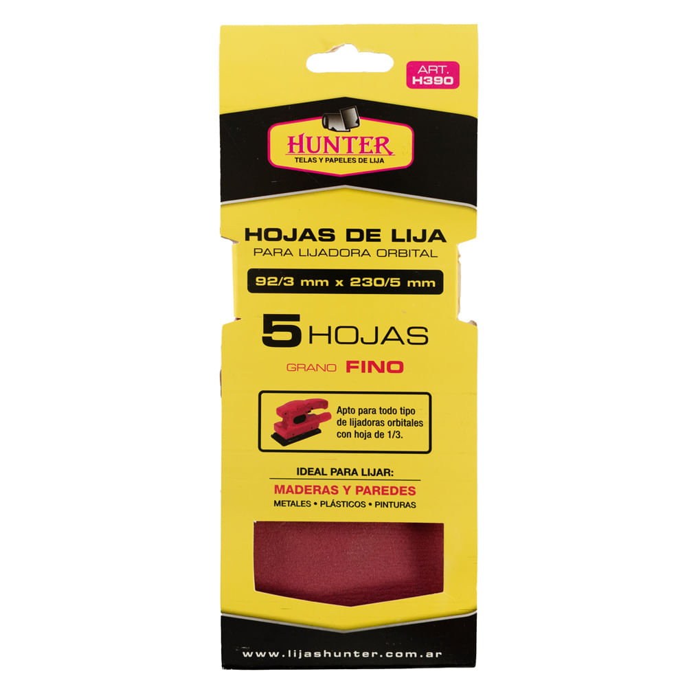 Lija para orbital HUNTER grano fino 92x235 mm - Géant