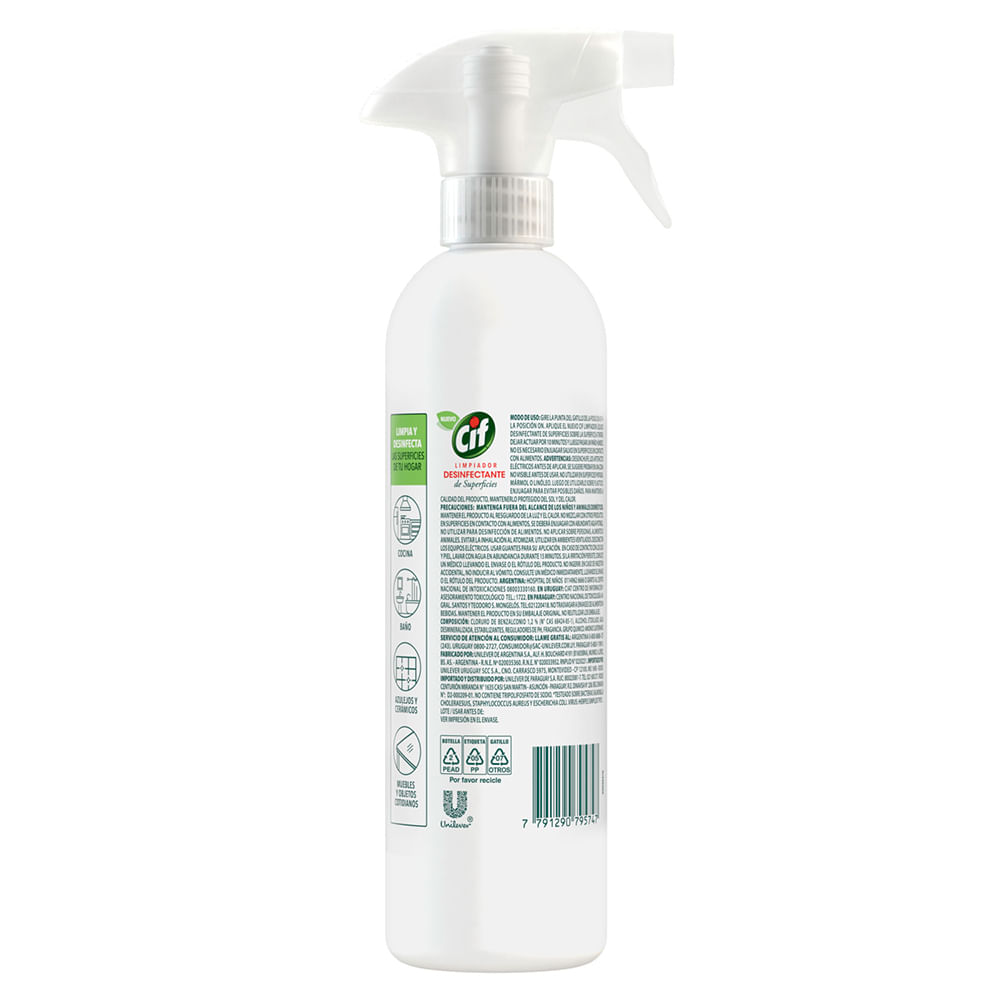 Limpiador líquido desinfectante de superficies CIF original 400 ml - Géant