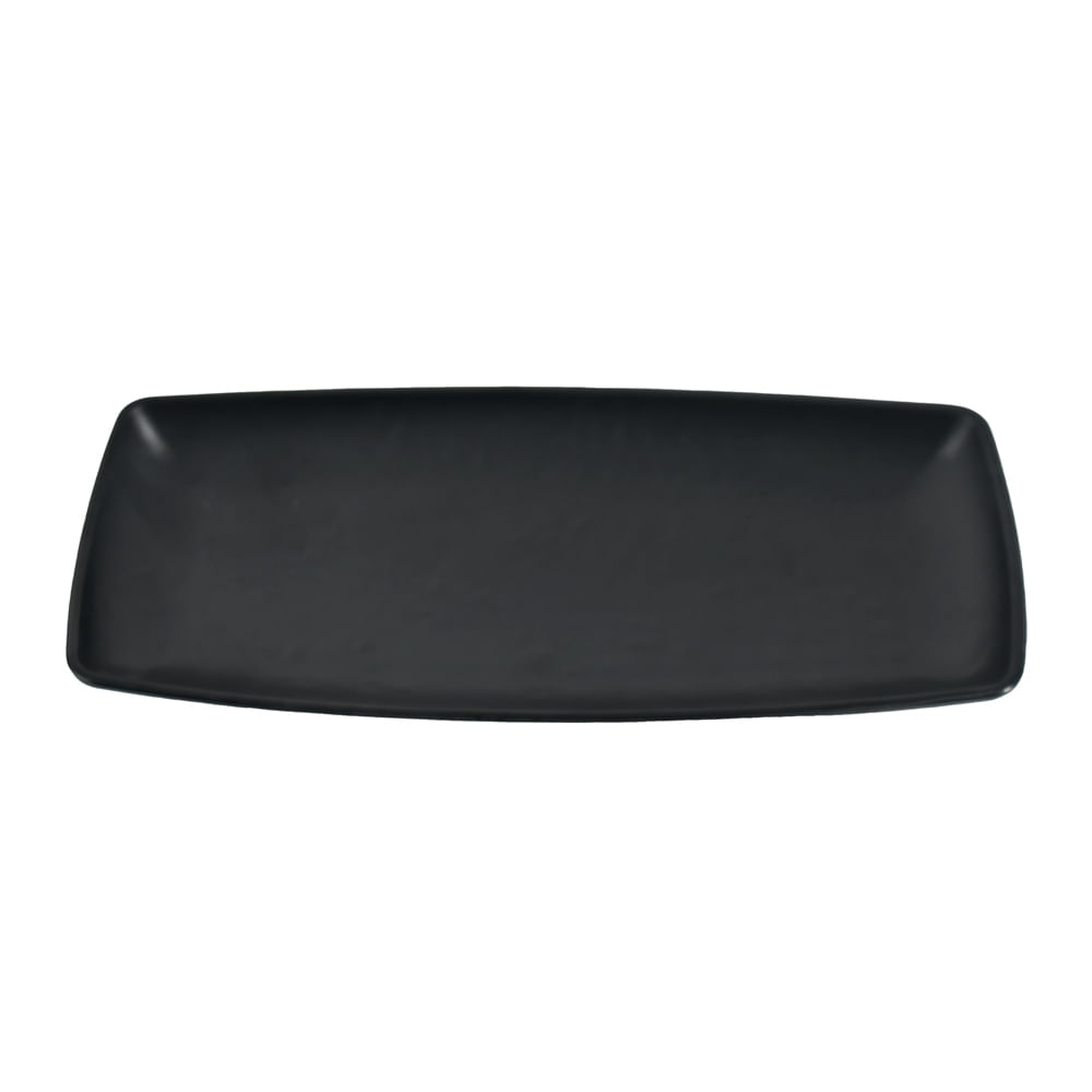 Plato rectangular melamina negro 24 x 11 x 2,6 cm - Géant