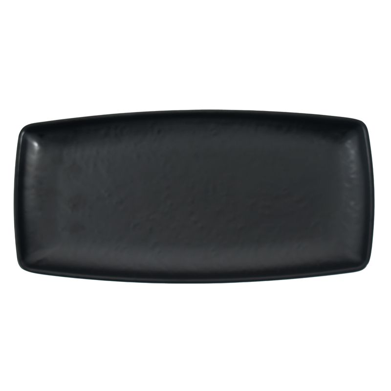 Plato rectangular melamina negro 29,4 x 14,1 x 2,7 cm - Géant