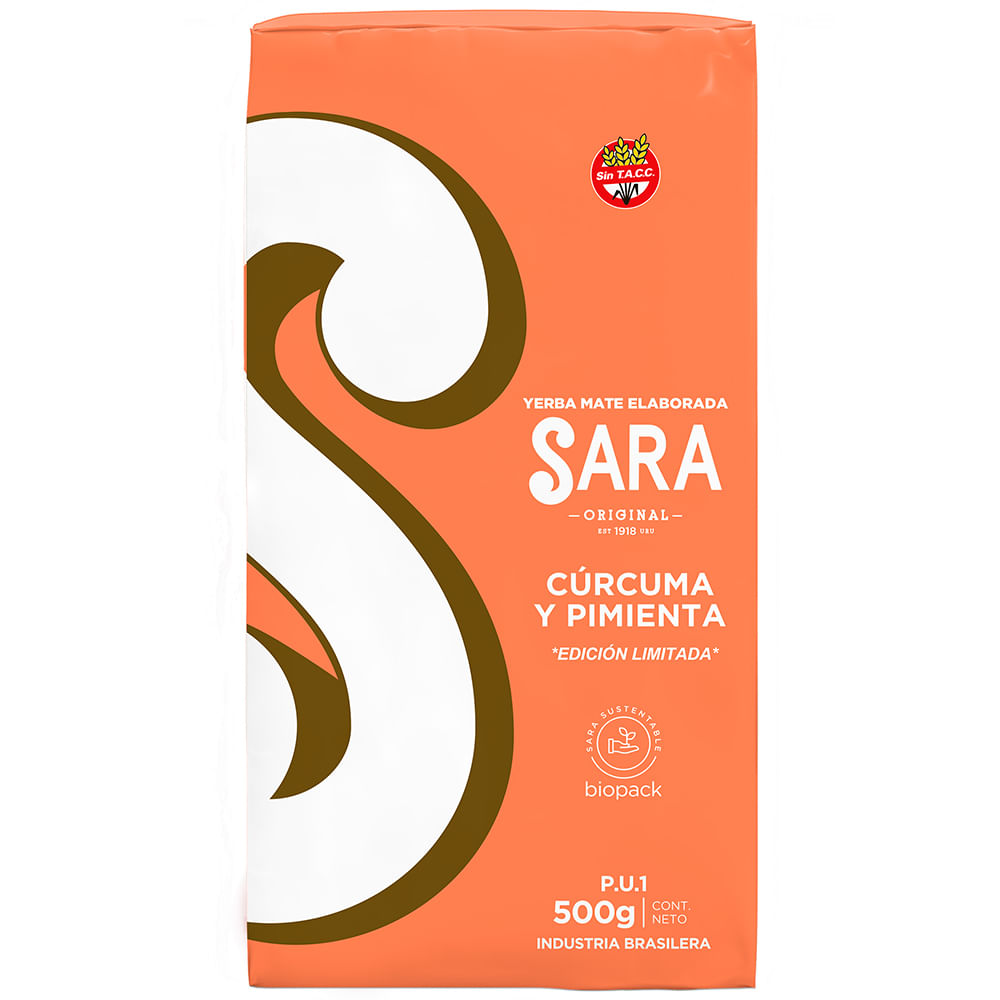 Yerba SARA Cúrcuma y Pimienta 500 g - Géant