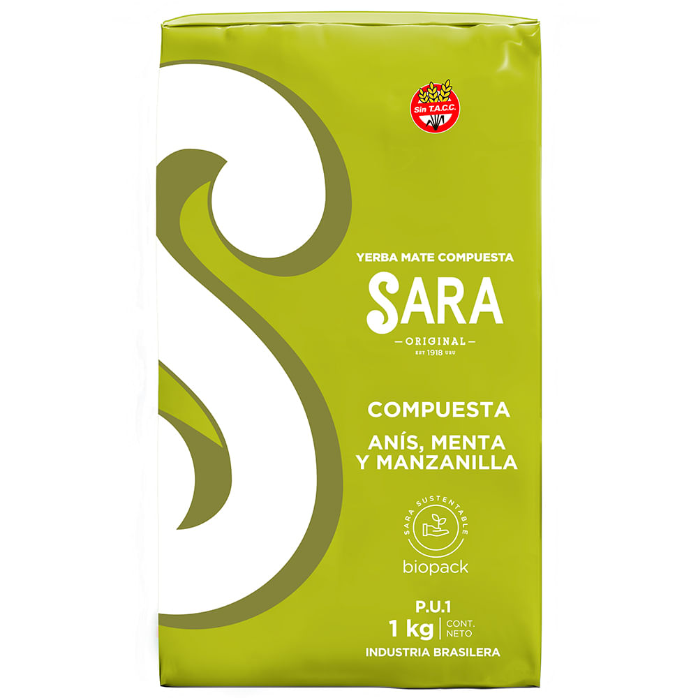 Yerba SARA Compuesta Anís Menta y Manzanilla 1 kg - Géant