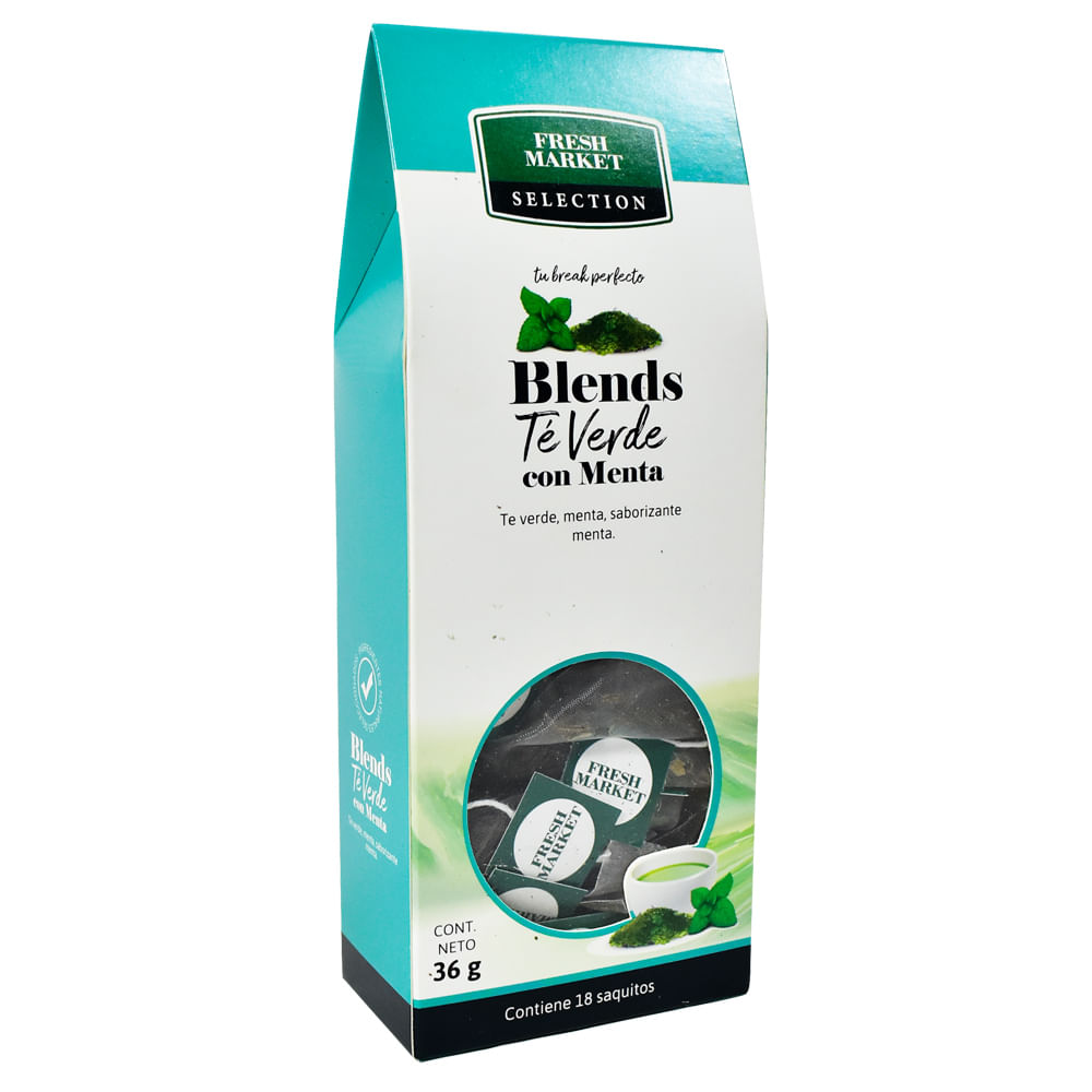 Té verde con Menta Blend FRESH MARKET Selection 18 Sobres - Géant